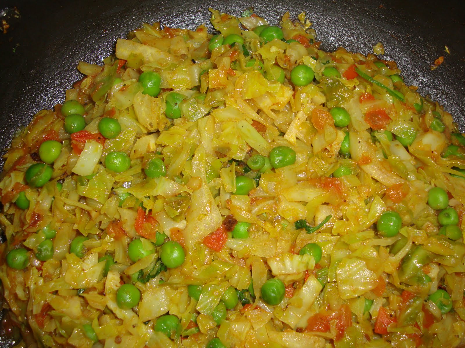 Recipes I Love: Shredded Cabbage with Green peas