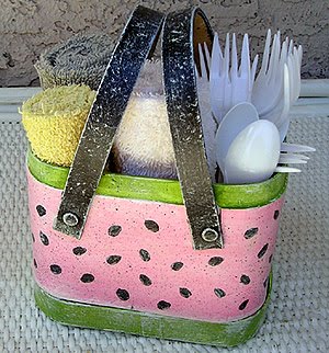 Watermelon Picnic Caddy - Crafts by Amanda