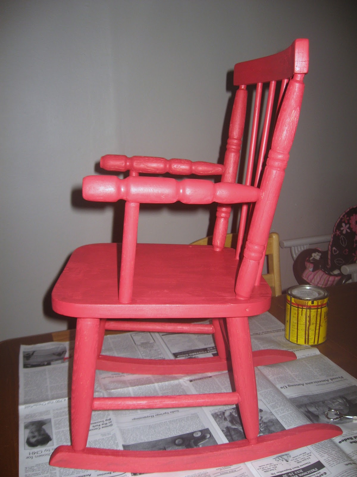 Rural Grace: The Little Red Rocking Chair