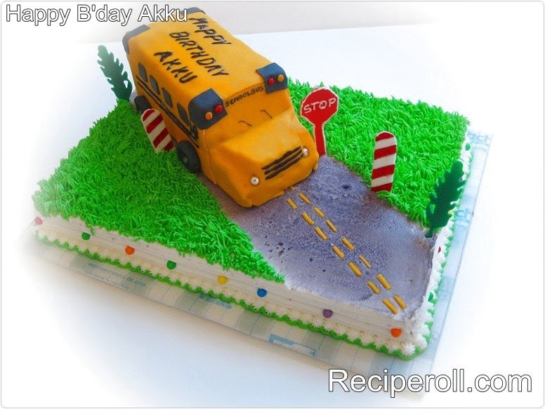 School Bus Cake / 3D School Bus Cake