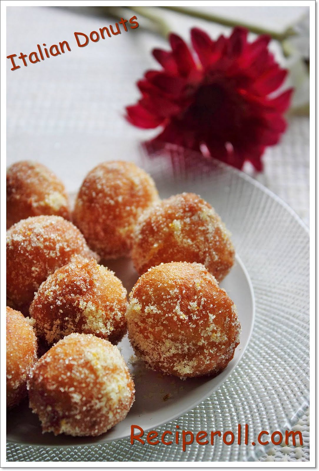 Zeppole / Italian Doughnuts Dusted with Orange Sugar