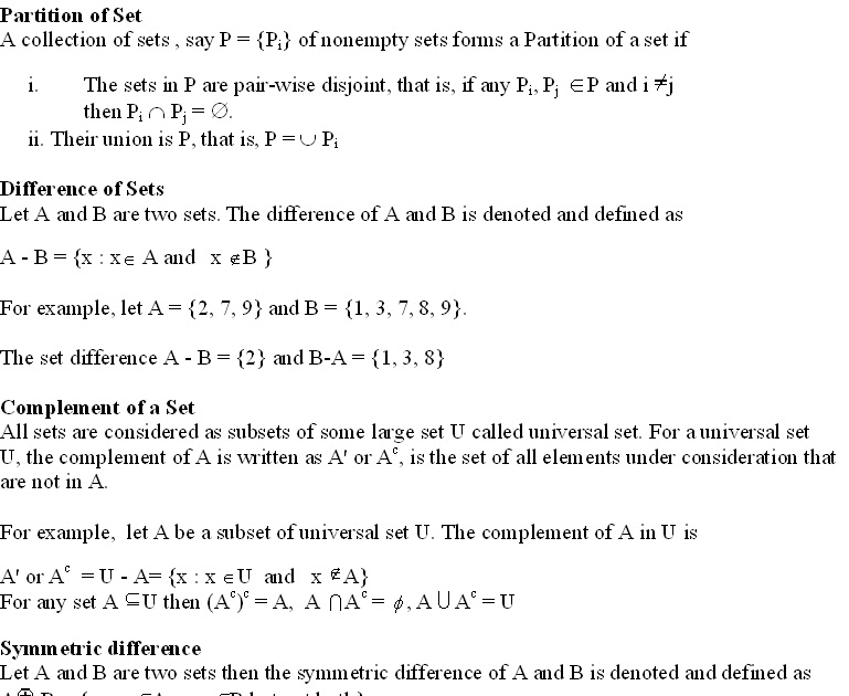 Mathematics Queries About Set Theory 9634