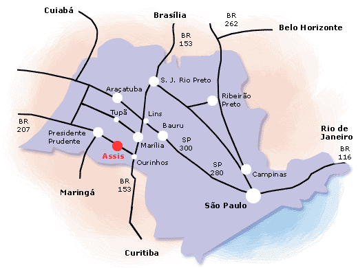 A cidade dos "3 s" - Assis !: Onde Assis está