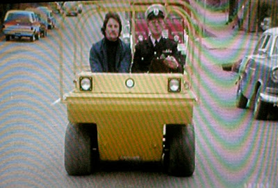 on four wheels: The Mighty Wez - Vernon Wells in an ATV on Matlock Police