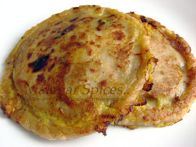 Malabar Spices...: Erachi Pathiri/ Paratha Stuffed with Minced Meat ...