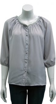 celebrites modification: BUY IT: McKaela Line's Grey Silk Blouse