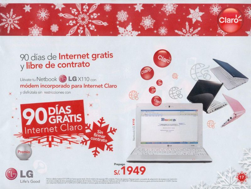 CLARO QUE TIENES MAS: Catálogo Claro para Navidad - Mes de Diciembre 2009