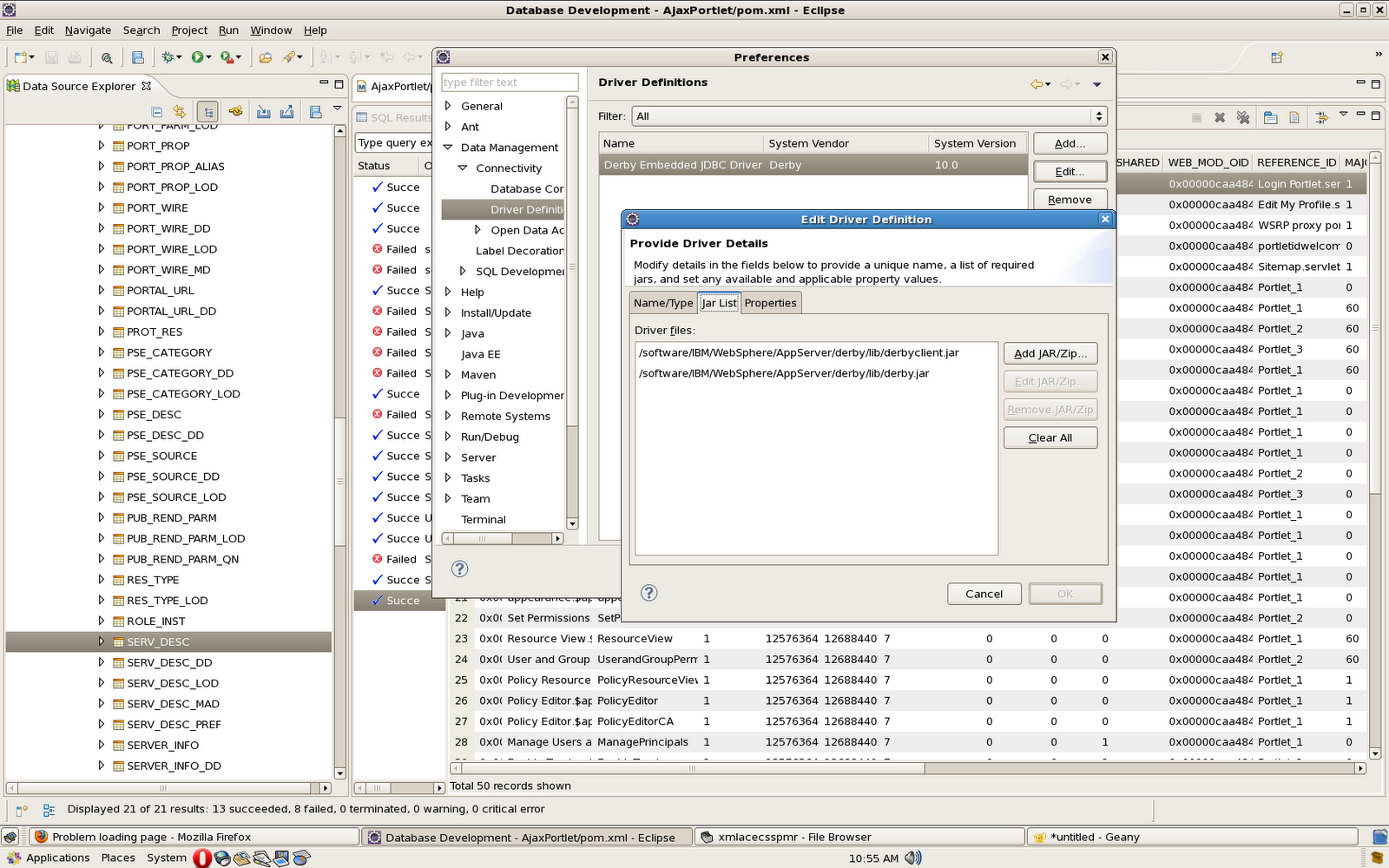 Sunil's Notes: Connecting to default portal database