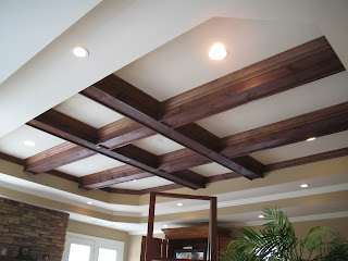 Jason Johns Faux & Specialty Paint: Tray ceiling beams Installed & Stained