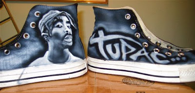 AIRBRUSHED TUPAC CONVERSE 4SALE