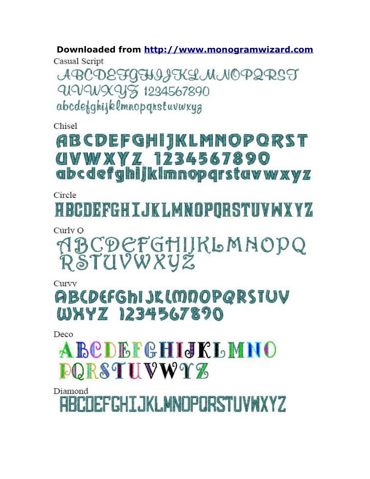 Campbell Creations: Monogram fonts