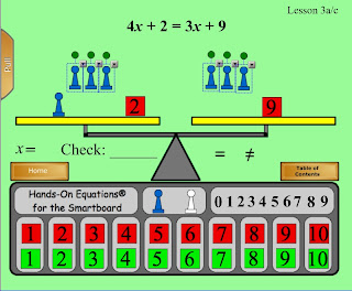 Hands-On Equations Blog: Hands-On Equations for the SMART Board