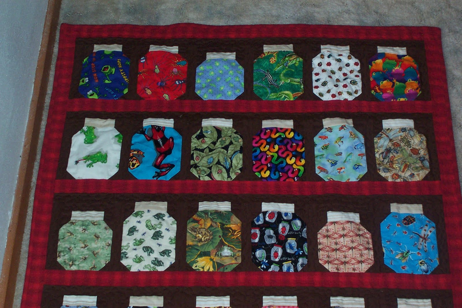 All things angelfishy: Bug Jar quilt for my cousin's baby