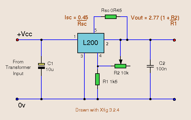 Basic Electronic Circuits: L200 Güç Kaynağı
