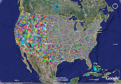 Census KML Data Visualization: County Subdivsions