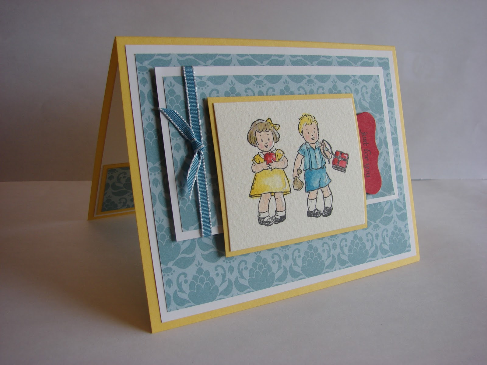 Begin The Journey-Stamp a creation: Back to school - greeting card kids!