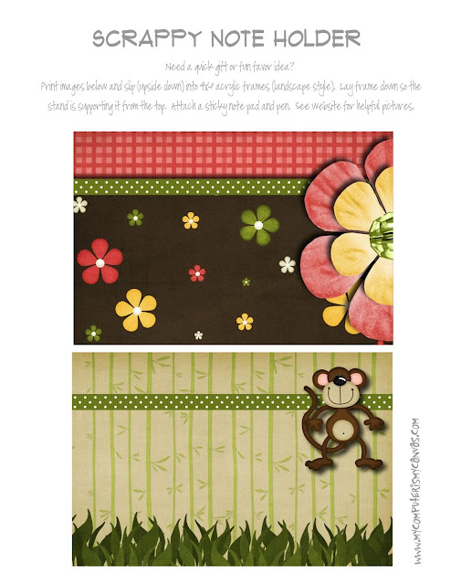 Scrappy Note Pad Stand - My Computer is My Canvas