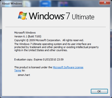 Simon Hart: How to find out when your pre-release version of Windows 7 ...