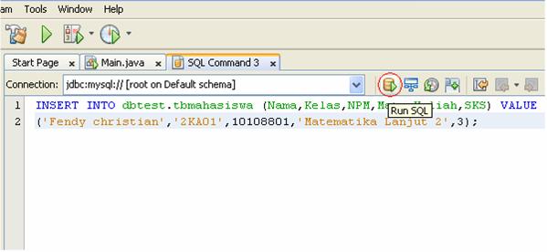 SISCA - Source Code Area -: Manipulasi Database Melalui NetBeans