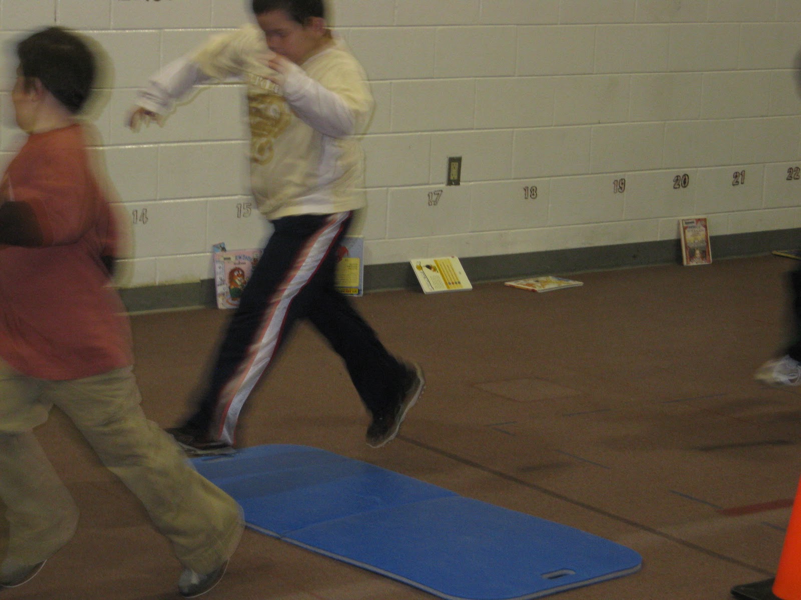 Mr. Haire's P.E. Class: Mrs. Harrison's class performing Locomotor Skills.
