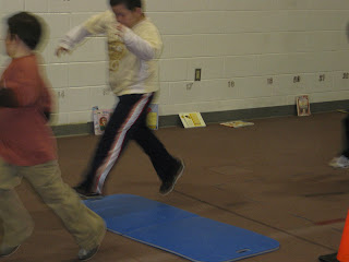 Mr. Haire's P.E. Class: Mrs. Harrison's class performing Locomotor Skills.