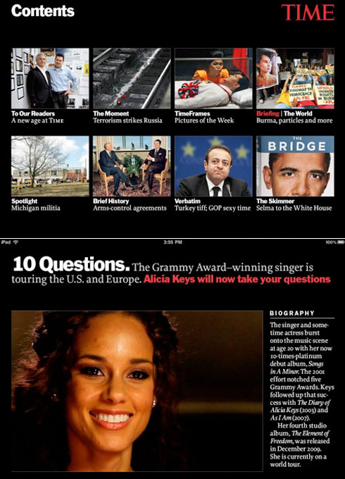 Le Time sur iPad et Steve Jobs dans le Time (images) - MaxiApple