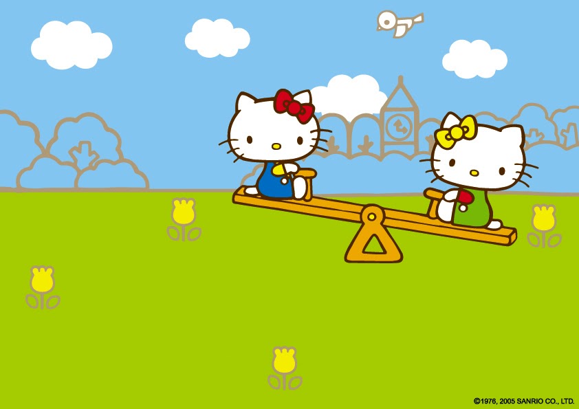 Mimmy and Hello Kitty: Wallpaper Mimmy and Hello Kitty Tulip