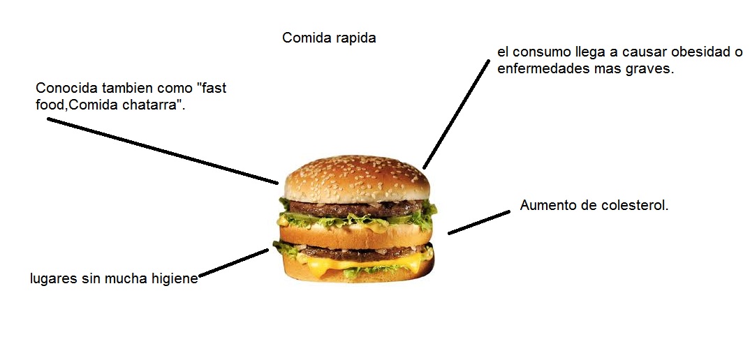 Ensayo sobre Efectos de la comida rapida,: Mapa conceptual Comida Rapida