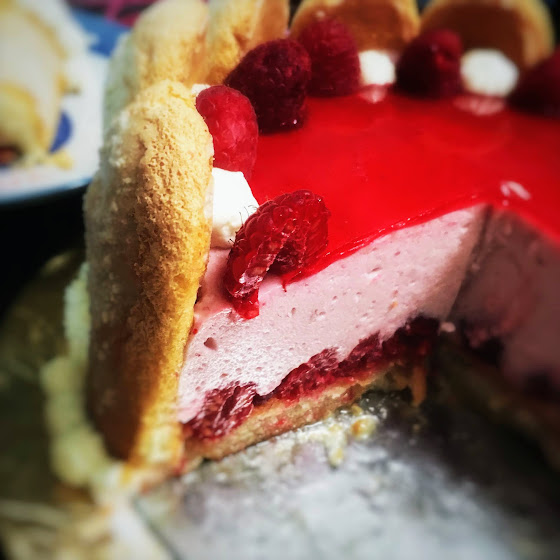 Raspberry Charlotte Cake | Chinese Recipes at TheHongKongCookery.com