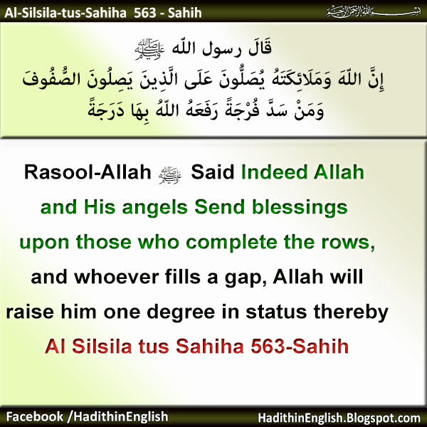HadithinEnglish.Blogspot.com: Hadith : Allah and His angels send mercy ...