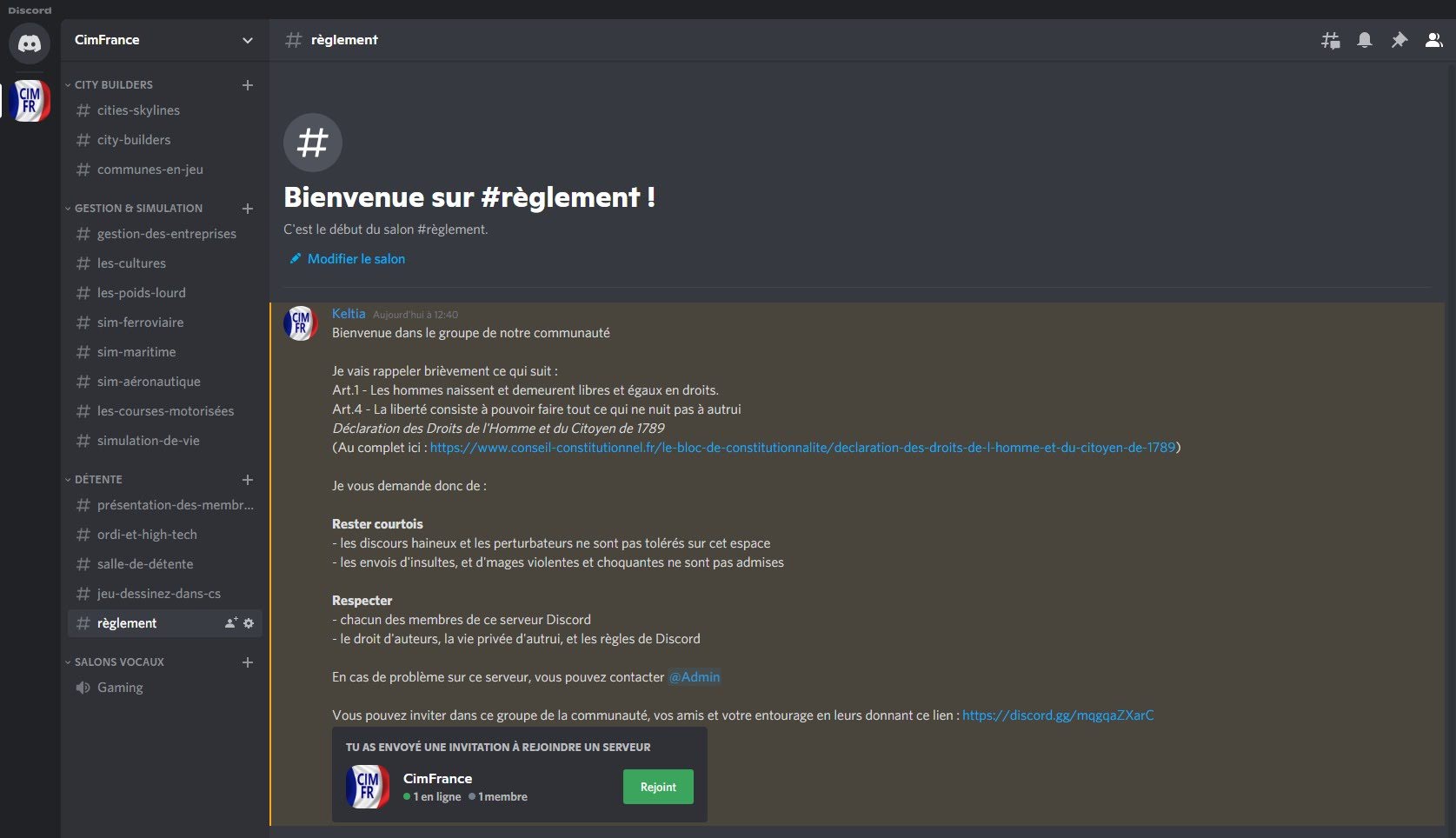 Notre nouveau groupe de communauté sur Discord